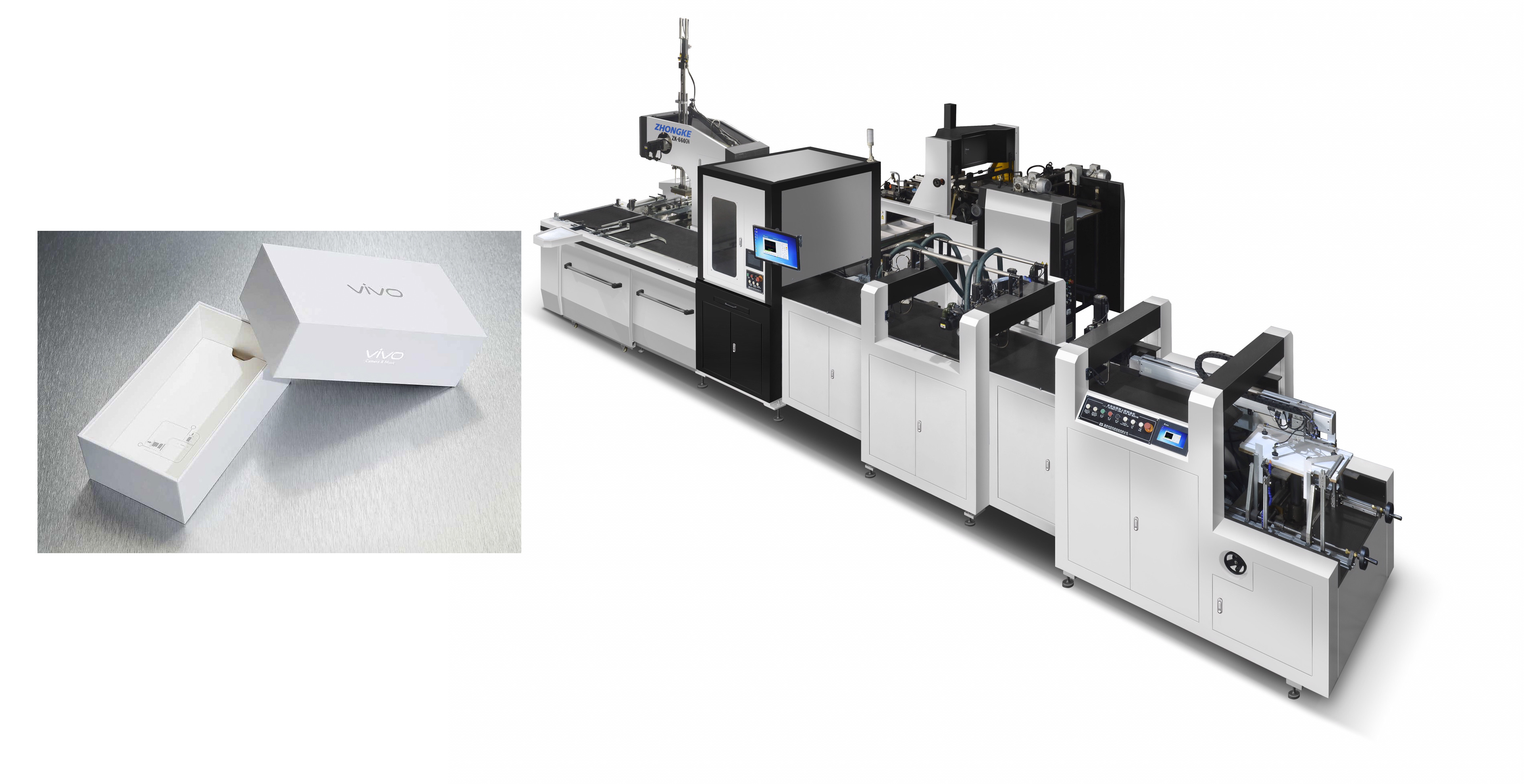 Fully Automatic Paper Box Making Machine For Underwear Box / Shirt Box